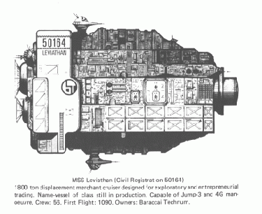 Leviathan class Merchant Cruiser - Traveller