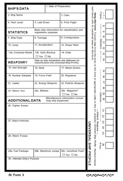 Universal Forms & Charts Listing - Traveller
